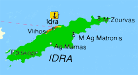 Hydra, a famous greek island in the Saronic Gulf